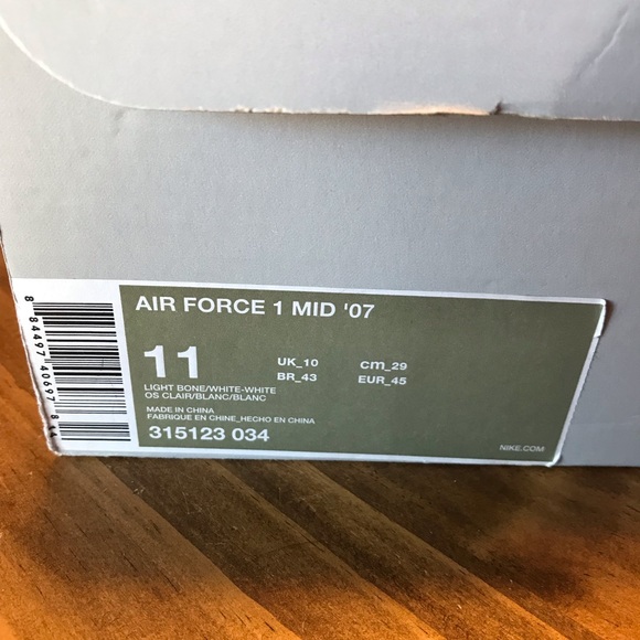 Nike | Shoes | Cream Air Force Mid 7 Sz 11 | Poshmark